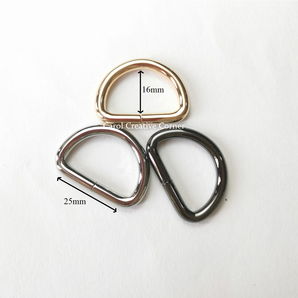 (By Piece) Metal D Ring D-Ring Bag Buckle DIY Bag Accessories | Shopee ...