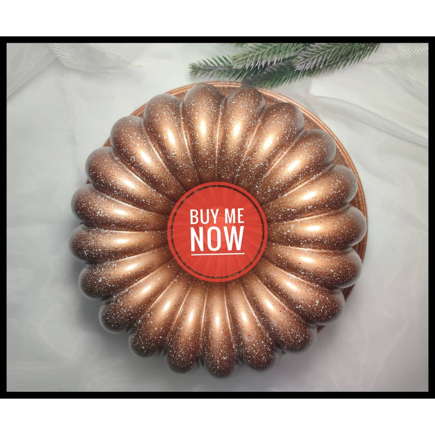 Acuan Kek Pumpkin Nordic Elegant Bundt Pan Non-Stick Bundt Mold Fluted ...