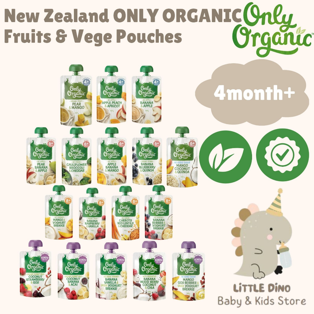 NEW ZEALAND ONLY ORGANIC Fruit & Vege Pouches 120g | Shopee Malaysia