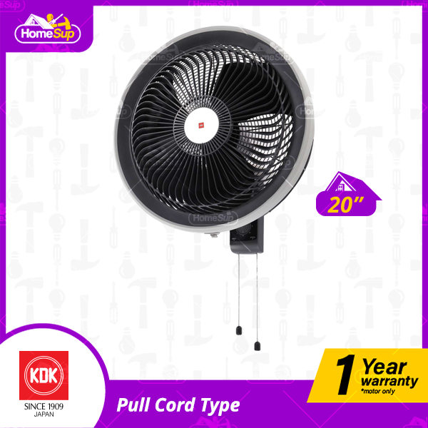 KDK KU50Y / KU50G Industrial Wall Fan | 20” Aluminium | Pull Cord ...
