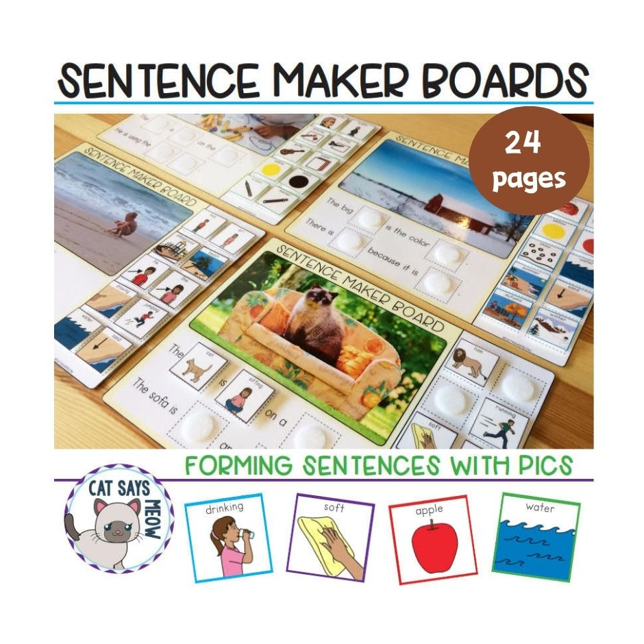 A131 - [PDF] Sentence Maker Boards 21 pages - busy book kids activities ...