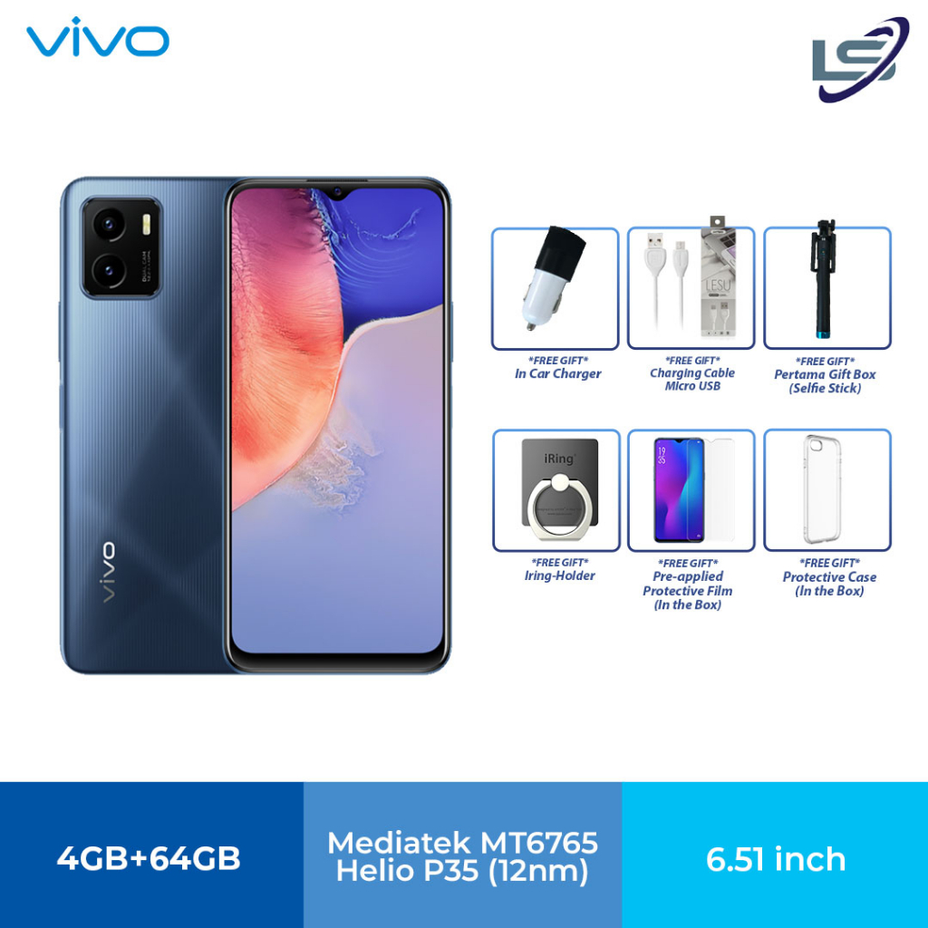Vivo Y15A | 4GB+64GB | 5000mAh Battery | 4GB RAM + 1GB Extended RAM | Fingerprint Scanner | 13MP ...