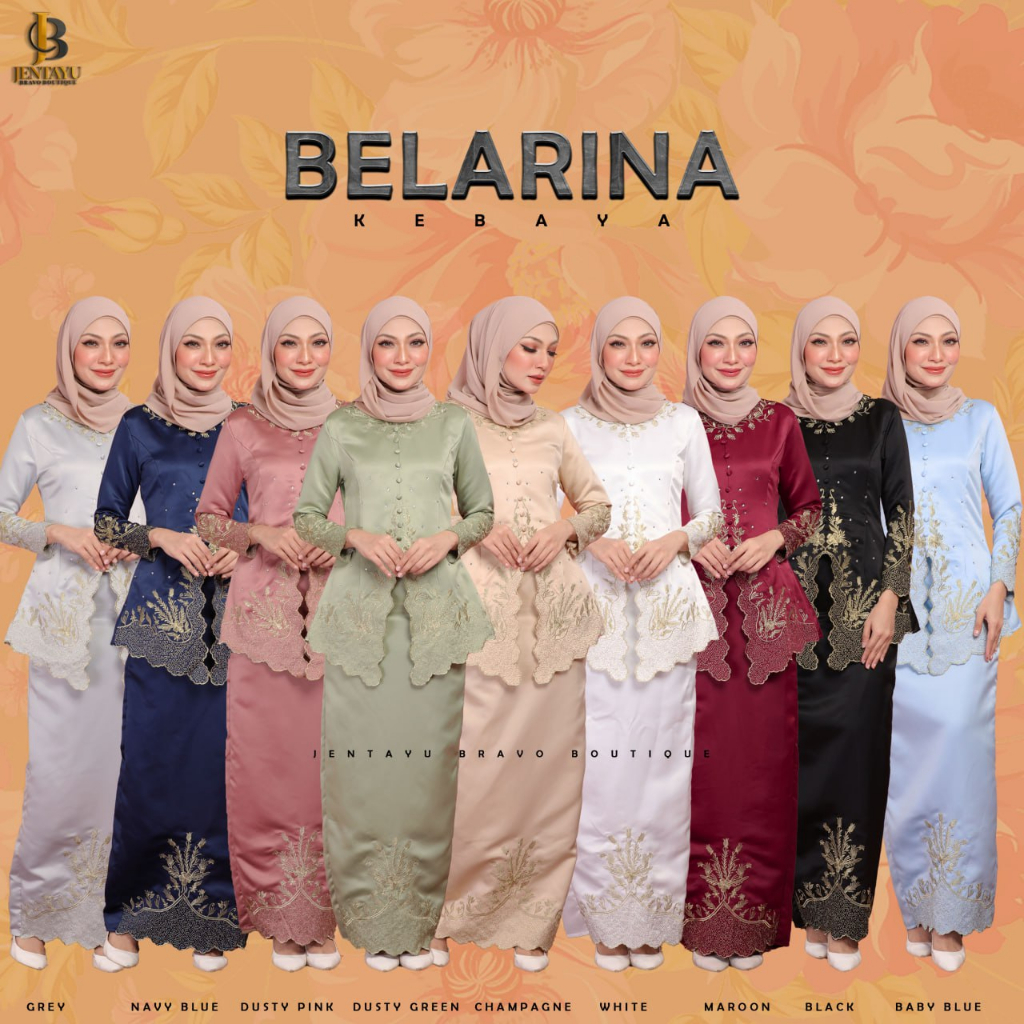 Baju Raya Belarina Kebaya moden Baju Kebarung Moden Baju Kebaya Lace Baju Nikah Tunang ...