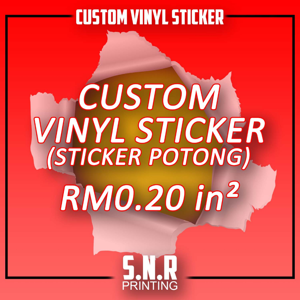Custom Cutting Vinyl Sticker / Sticker Potong Custom Murah / Sticker ...