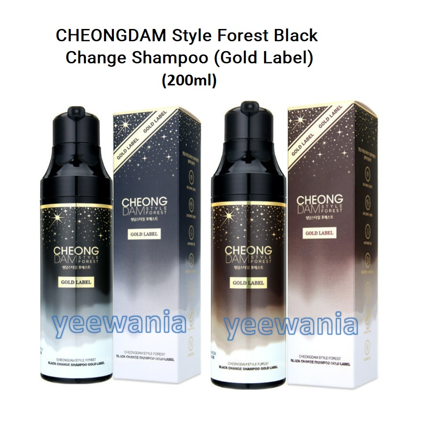 CHEONGDAM Style Forest Black Change Shampoo (Gold Label) 200ml + Hair ...