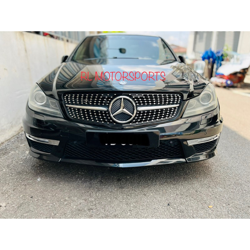 Mercedes Benz w204 C class AMG diamond GT front grill grille logo ...