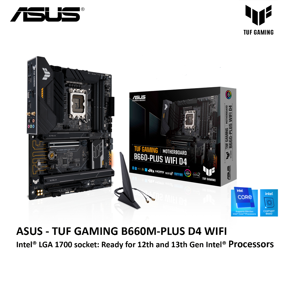 ASUS TUF GAMING B660M-PLUS WIFI D4 LGA 1700 MATX Motherboard | Shopee ...