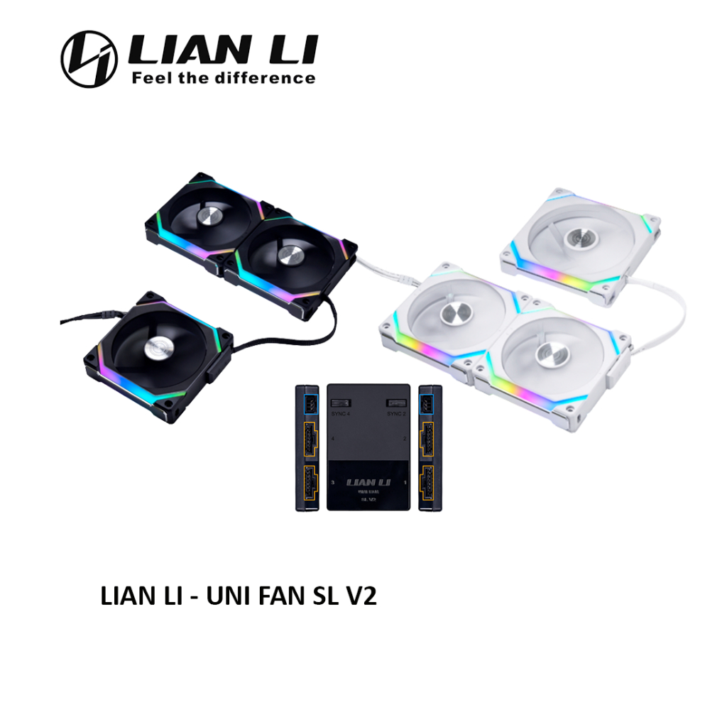 LIAN LI UNI FAN SL120 V2 RGB Daisy-Chain ARGB Fan 120mm (Reverse Blade ...