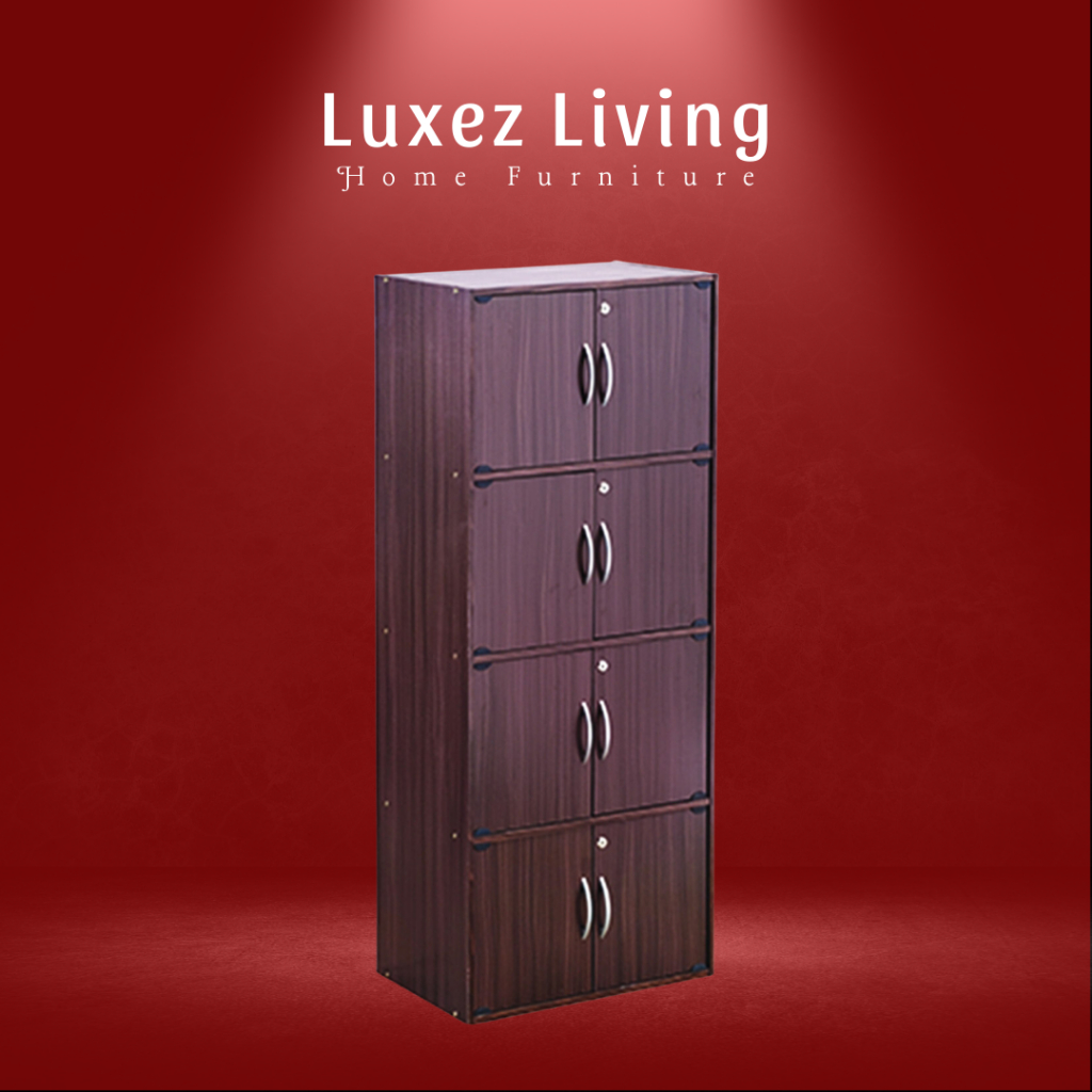 LUXEZ CODAY 8 door storage box with lock in Light Cappuccino colour ...