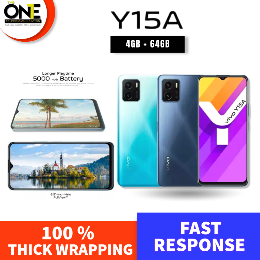 VIVO Y15A ( 4GB+64GB ) |6.51'' INCHES DISPLAY | 5000mah | 10W CHARGING ...