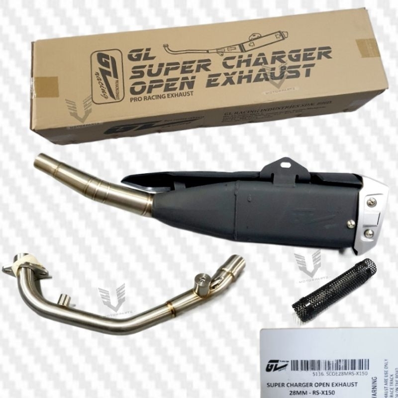 Y15ZR/RSX150/RS150/LC135 GL RACING SUPER CHARGER OPEN EXHAUST RACING ...