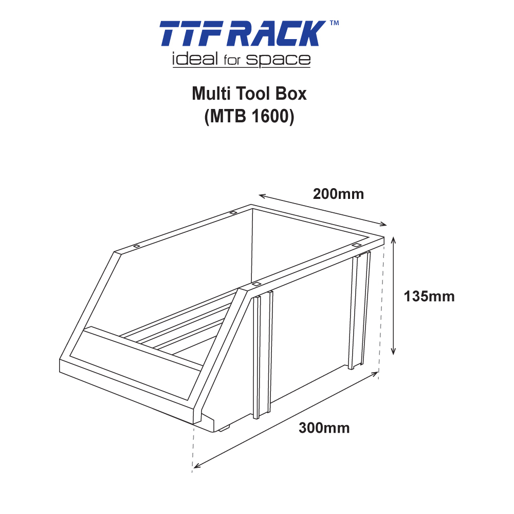 TTF Rack™ (MTB PER UNIT) Multi Tool Box /Storage Box Organizer /Storage Organizer /Compartment ...