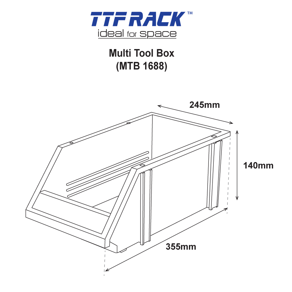 TTF Rack™ (MTB PER UNIT) Multi Tool Box /Storage Box Organizer /Storage ...