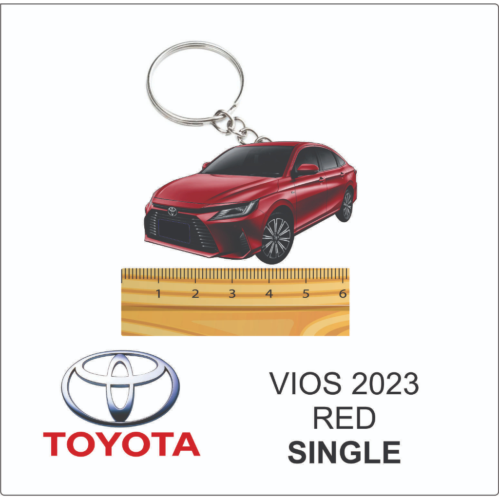 toyota vios red 2023 NEW keychain 2d | Shopee Malaysia