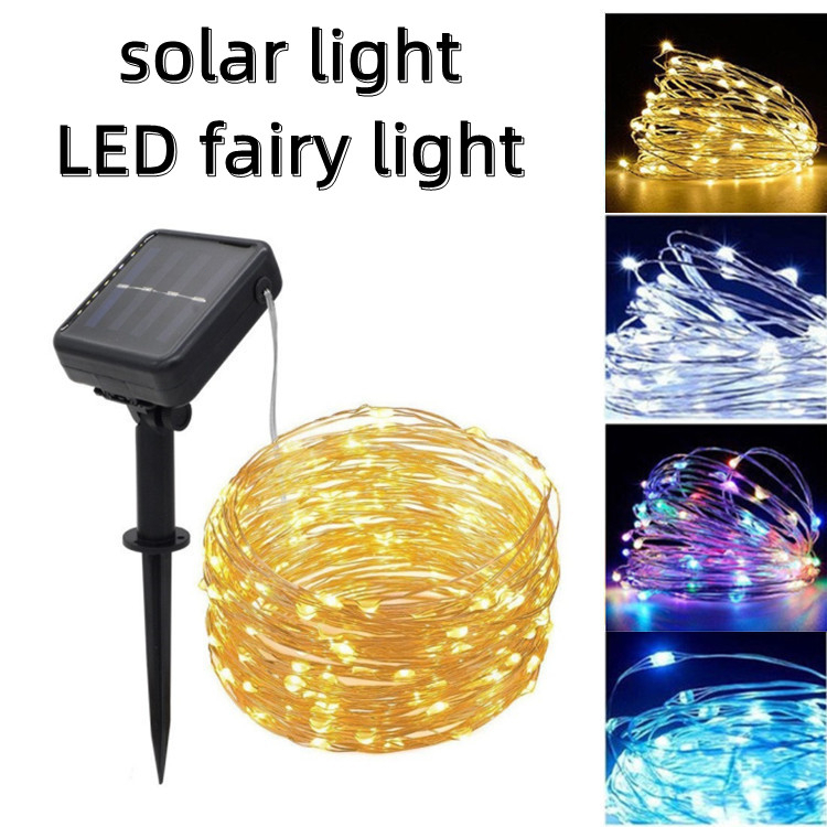 Raya Solar LED Solar Lights LED Fairy String Lights Waterproof 8 ...