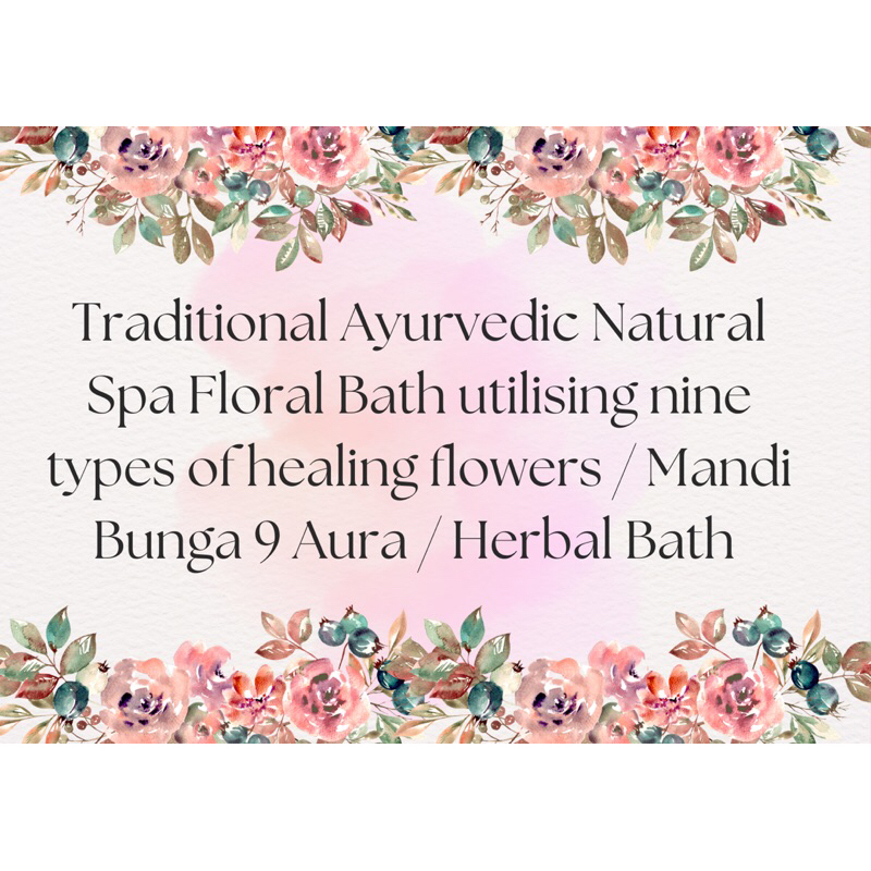 Traditional Ayurvedic Natural Spa Floral Bath utilizing nine types of ...