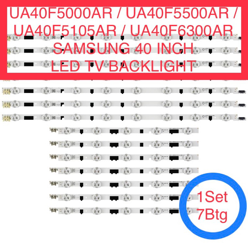 UA40F5000AR / UA40F5500AR / UA40F5105AR / UA40F6300AR SAMSUNG 40 INCH LED TV BACKLIGHT 40 ...