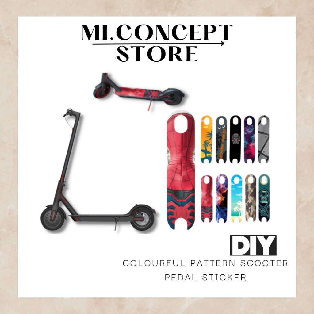 (DIY Scooter) Colorful Different Pattern Scooter Petal Sticker (Random ...