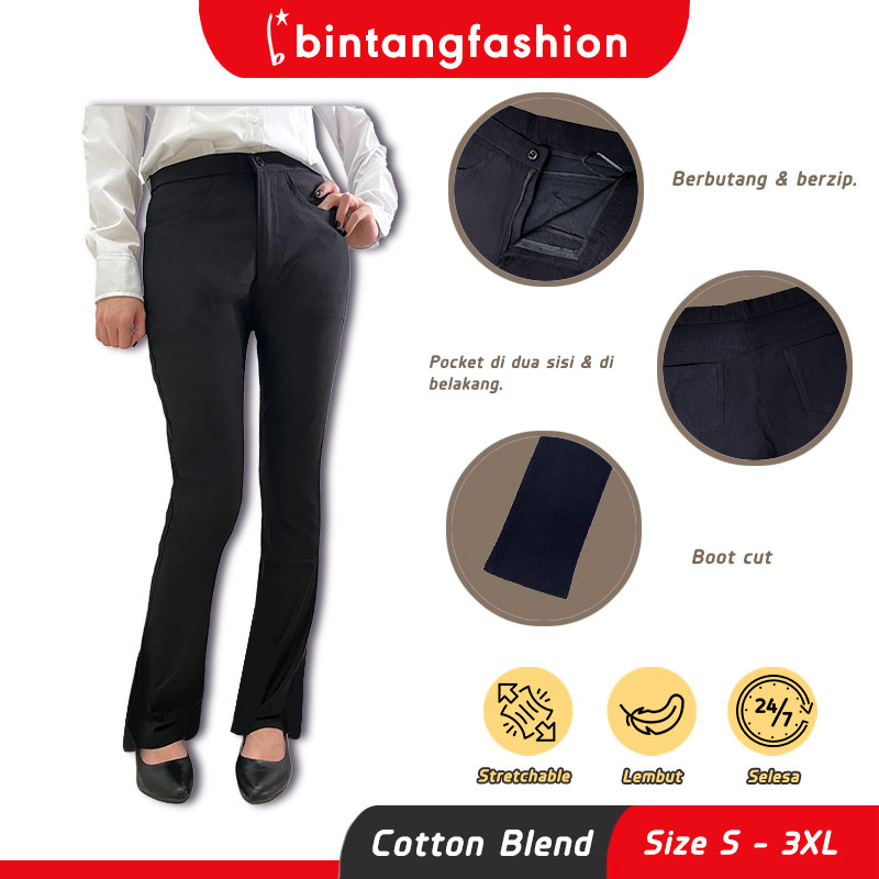 Bintang Fashion Seluar Slack Formal Bergetah Bootcut | Seluar Kerja ...