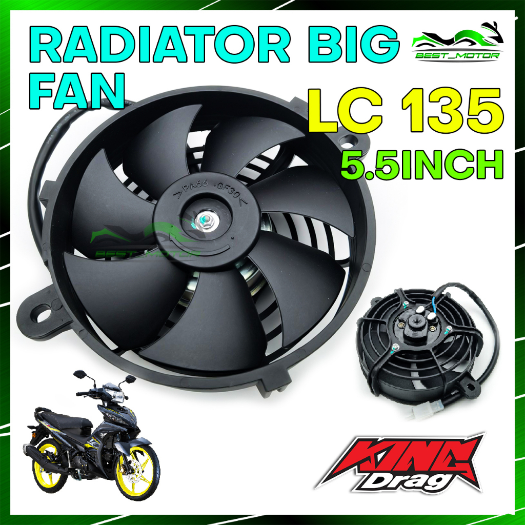 BIG RADIATOR RACING BESAR CURVE KING DRAG YAMAHA Y15 / Y16 / LC 135 ...