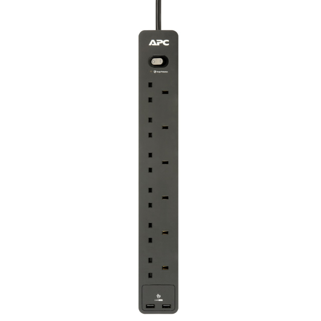 APC PME6B-UK / PME6U2B-UK (2-USB PORT) / PM6U-UK 6 UK PLUGS POWER STRIP ...
