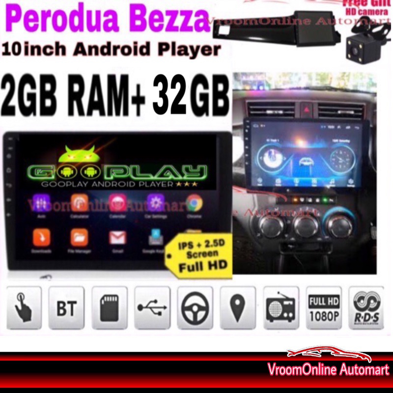 ANDROID PLAYER WITH PERODUA BEZZA PLAYER CASING , PLUG AND PLAY SOCKET ...