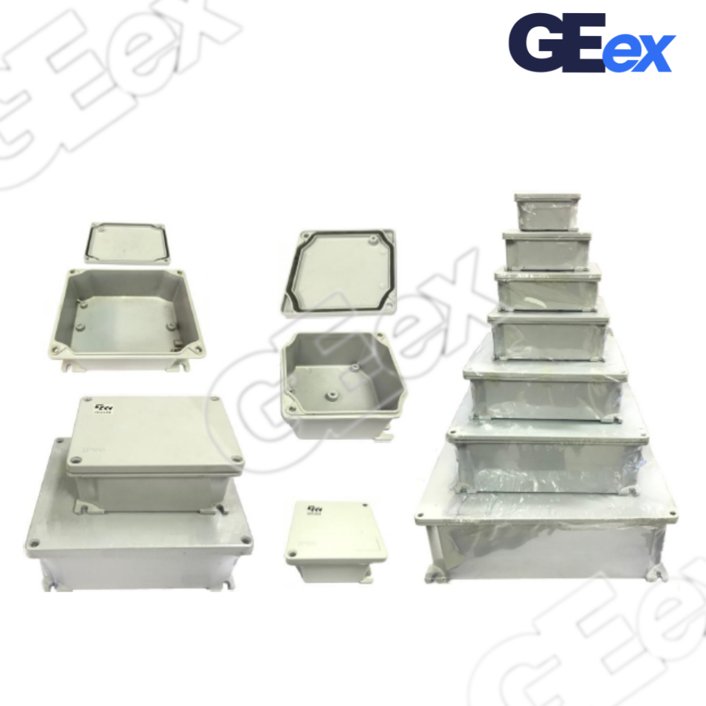 TKK Aluminium Junction Box Painted Metallic Grey IP66 Internal Size 226 ...