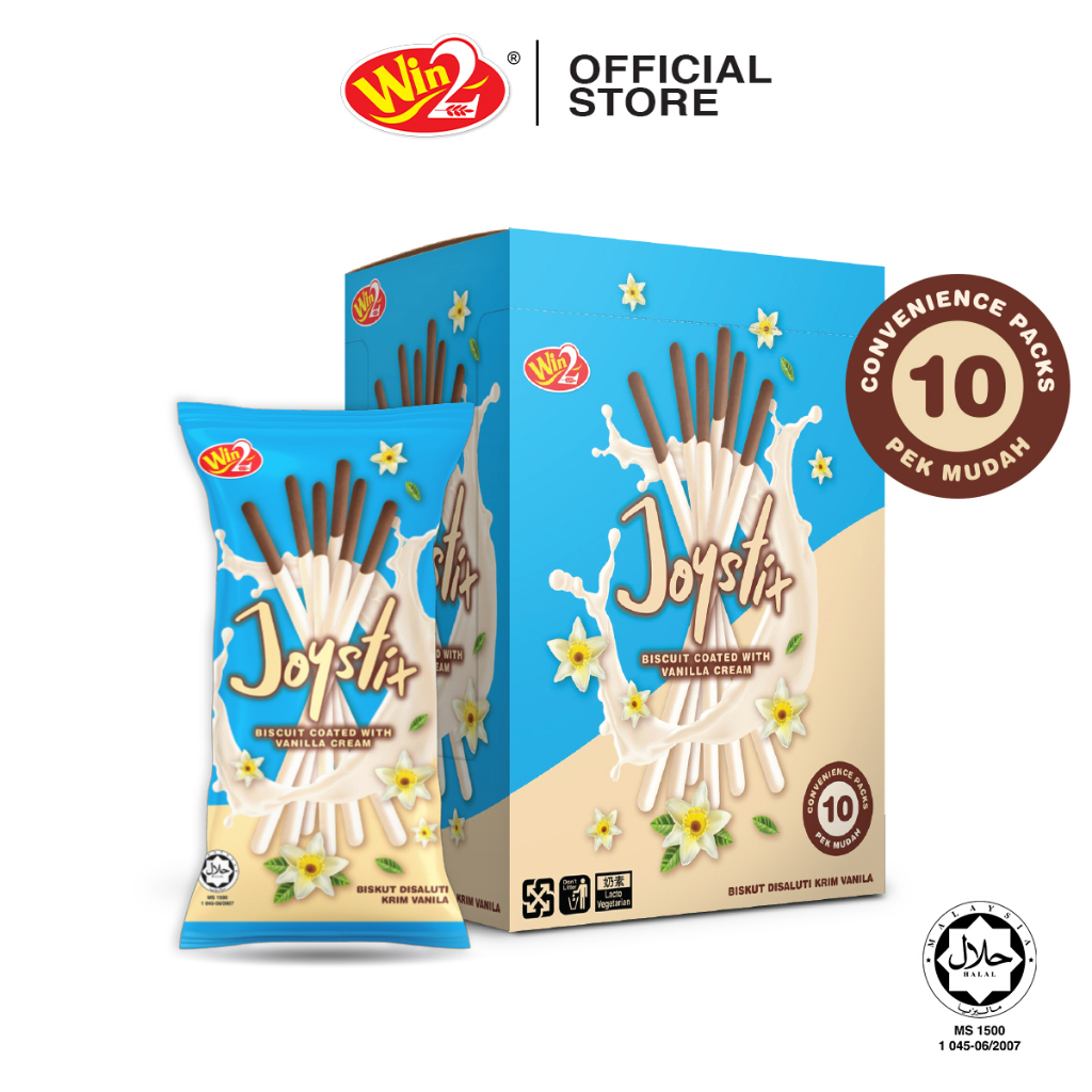Win Win Joystix Biscuit Coated With Cream (30g x 10 Packs) | Shopee ...
