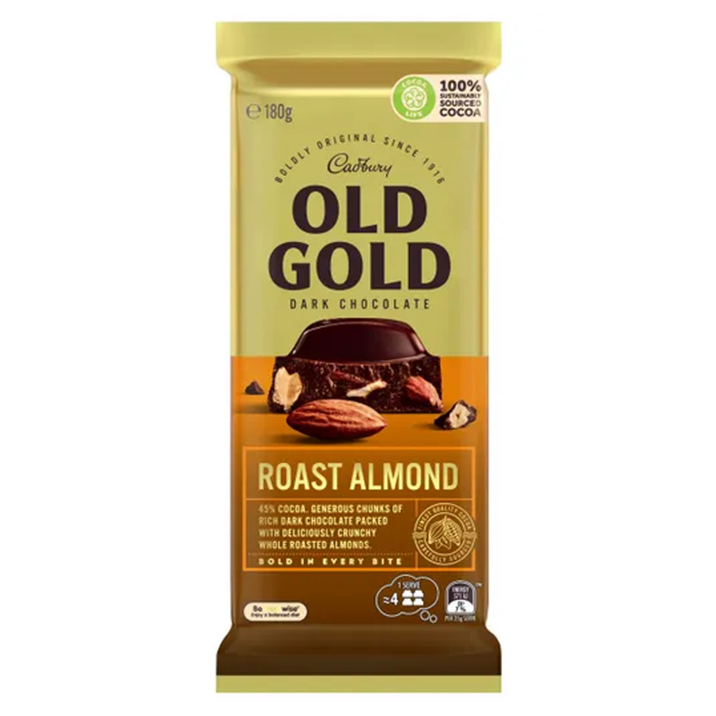 Cadbury Old Gold Roast Almond Chocolate Big Bar (180g) | Shopee Malaysia