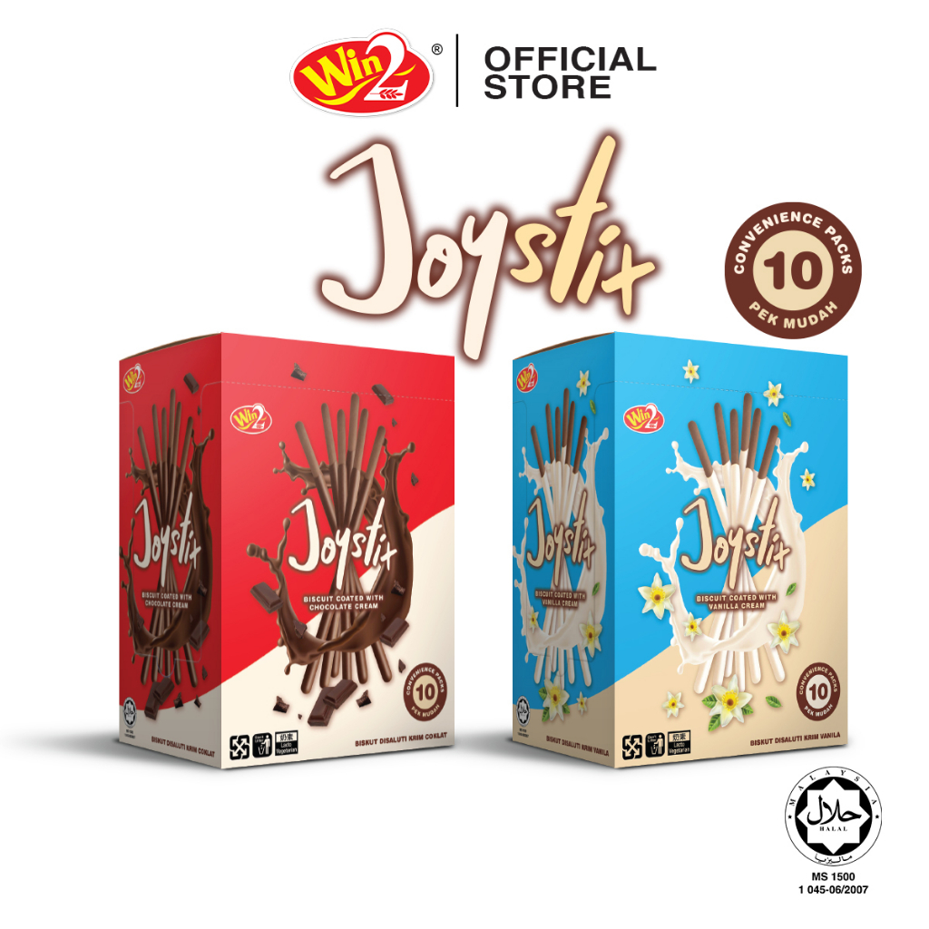 Win Win Joystix Biscuit Coated With Cream (30g x 10 Packs) | Shopee ...