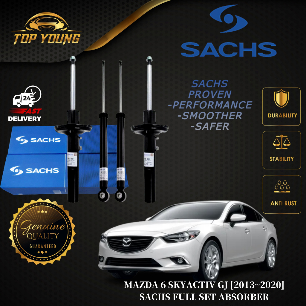 SACHS MAZDA MAZDA 6 SKYACTIV GJ (2013~2020) SHOCK ABSORBER FULL SET ...