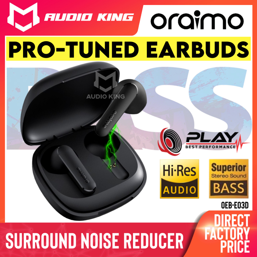 ORAIMO Heavy Bass Bluetooth In Ear Waterproof IPX4 Earbuds True ...