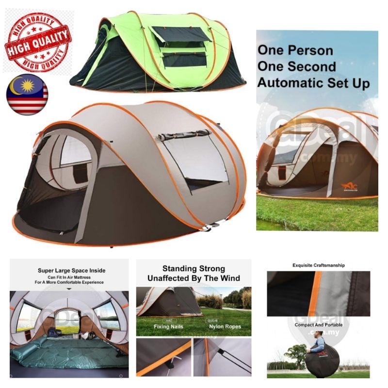 Khemah Besar Kalis Air Mudah Senang Pasang Lipat Easy Simple Foldable ...