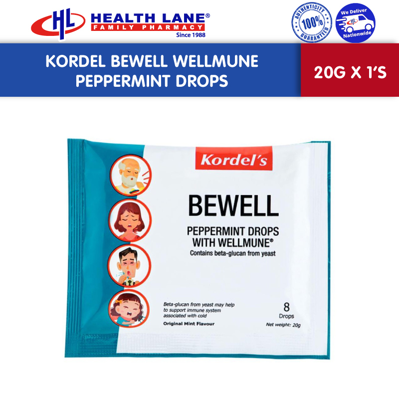 Kordel Bewell Wellmune Peppermint Drops (20g x 1 Sac) | Shopee Malaysia