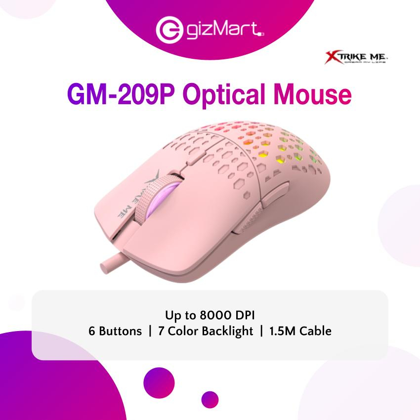 XTRIKE ME GM-209P 6D 8000DPI Light Weight Gaming Mouse with 7 Colors ...
