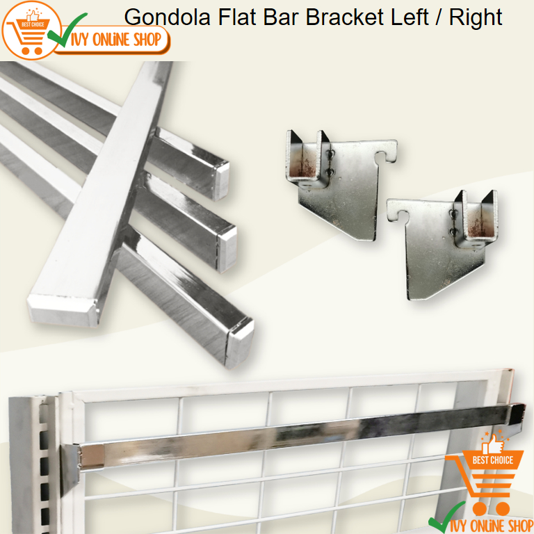 Gondola Flat Bar Bracket Lefl / Right | Shopee Malaysia