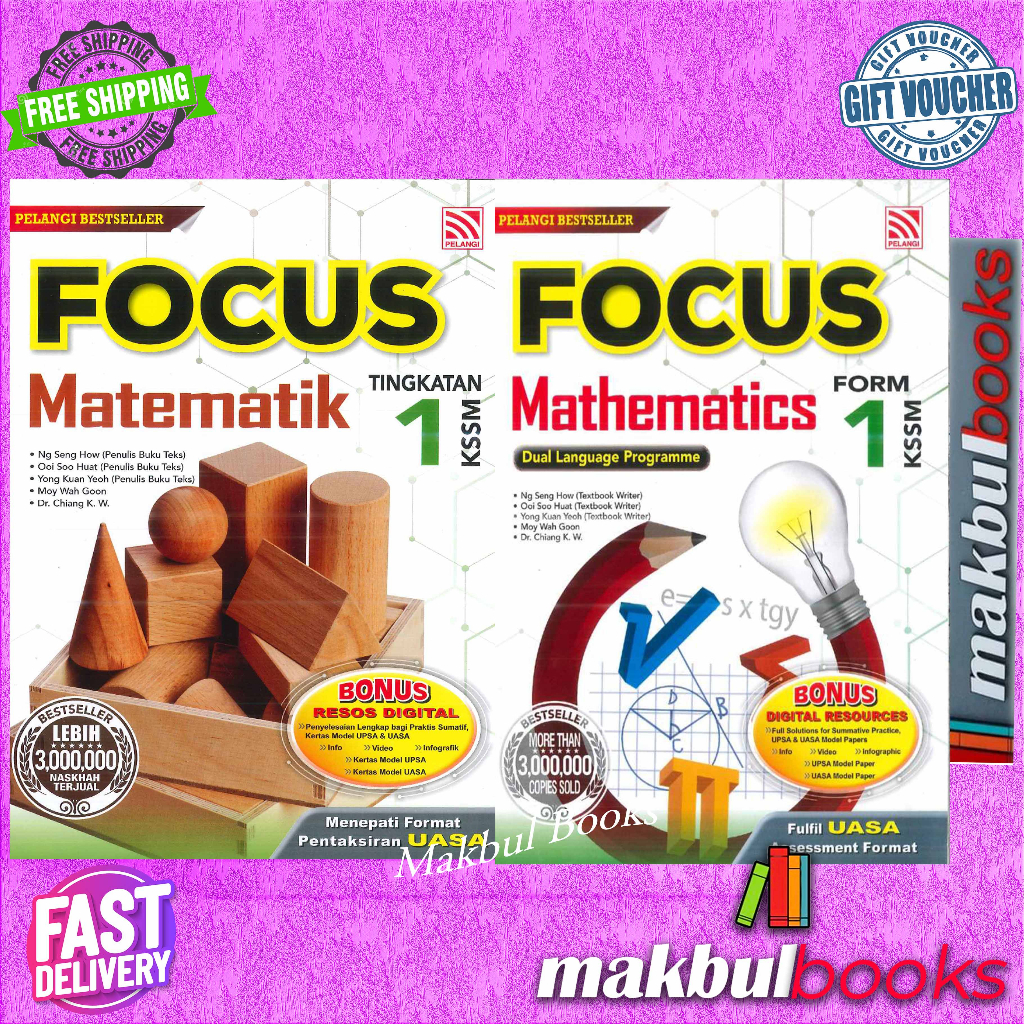 PELANGI: FOCUS MATEMATIK/MATHEMATICS(DLP) KSSM FORM/TINGKATAN 1 ...