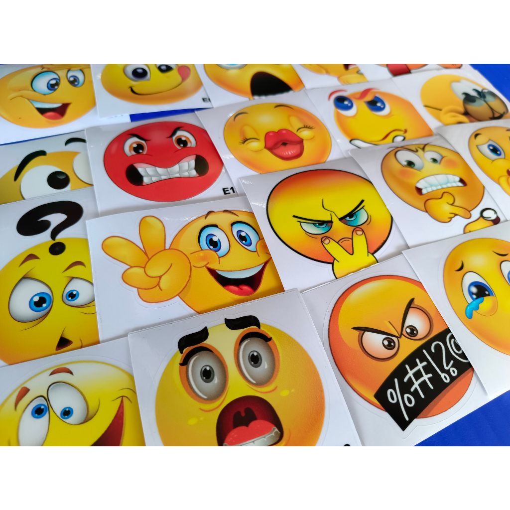 Sticker Emoji Latex Print Sticker Emoji Waterproof | Shopee Malaysia