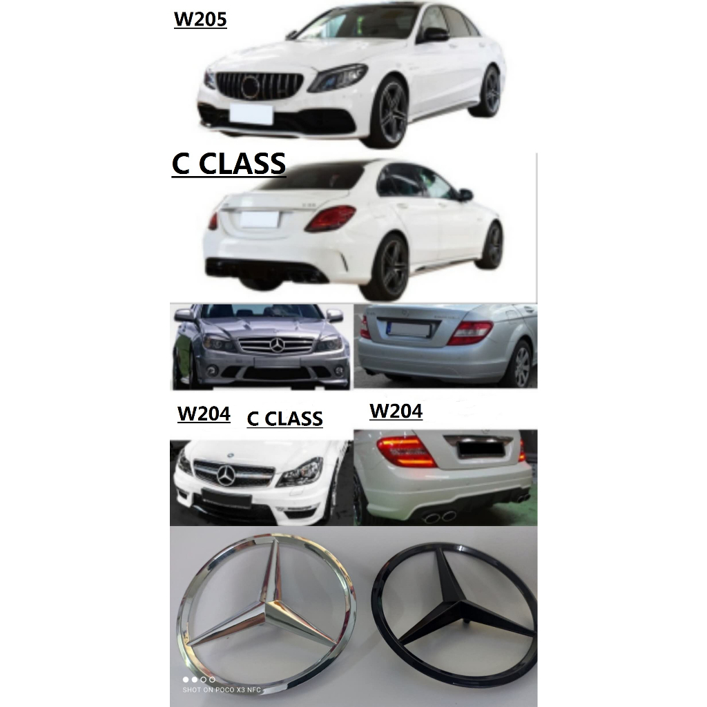 W204 W205 C CLASS Mercedes Emblem Logo | Shopee Malaysia