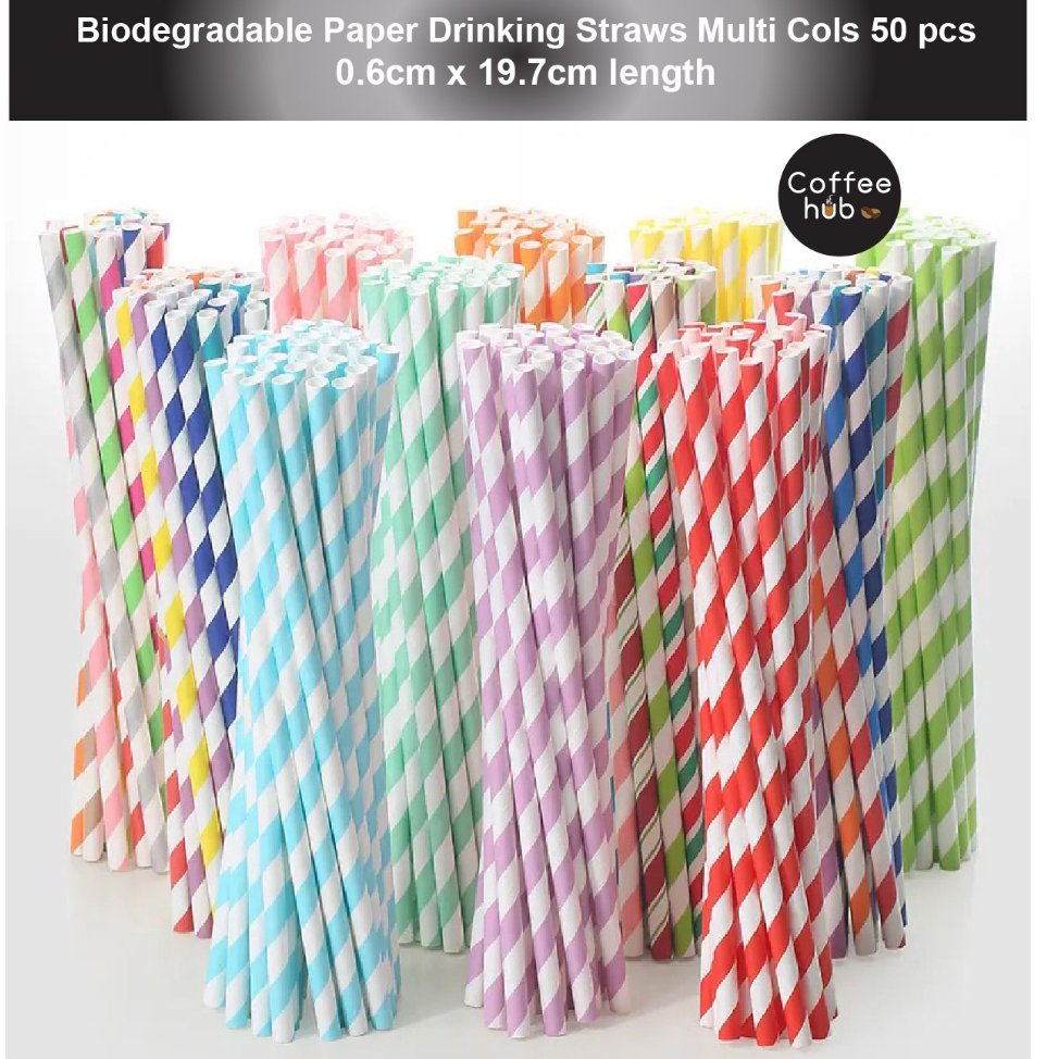(Ready Stock)Drink Paper Straww Bubble Tea Disposable Beverage Straw ...