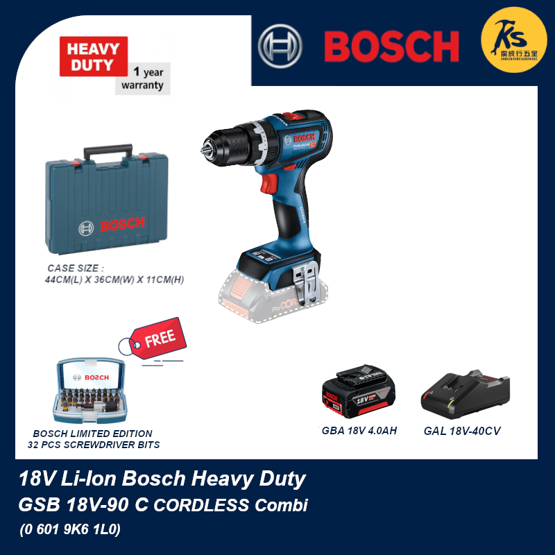 BOSCH 18V GSR 18V-90 C Cordless Drill / Driver ( 0 601 9K6 0L0 ) | GSB 18V-90 C Cordless Combi ...