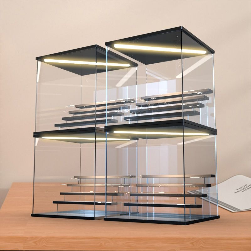 👑Blind box with light storage display rack acrylic hand display box ...
