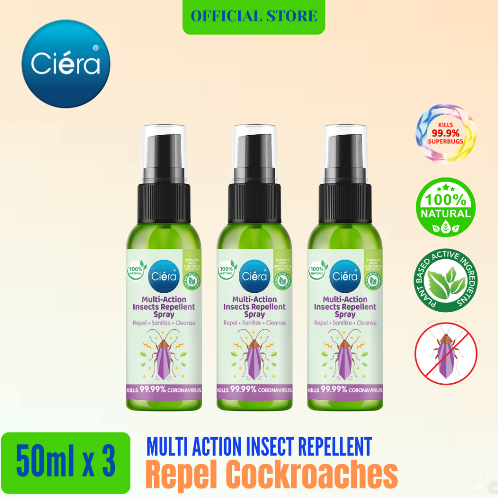 Combo Deal: Ciera Multi Action Insect Repellent Spray: Cockroaches ...