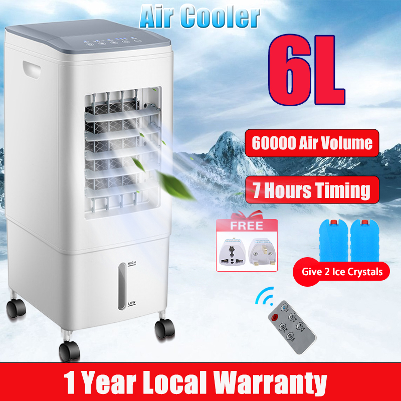 【Ready stock】6L Air Cooler Aircond Box Fan Air Humidification Cooling ...