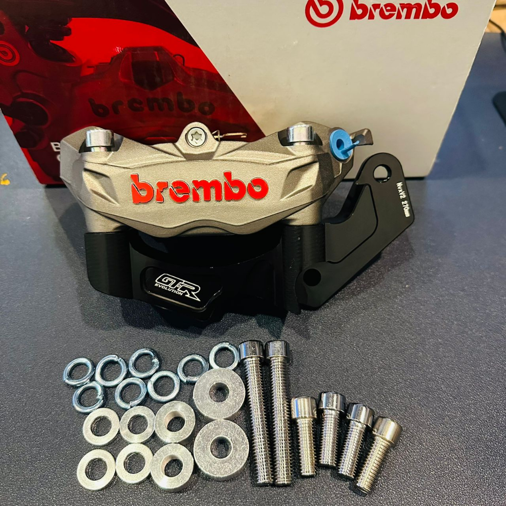 NVX NMAX ORIGINAL ORIGINAL BREMBO M3 K50 K5 RED LOGO 4POT CALIPER FRONT ...