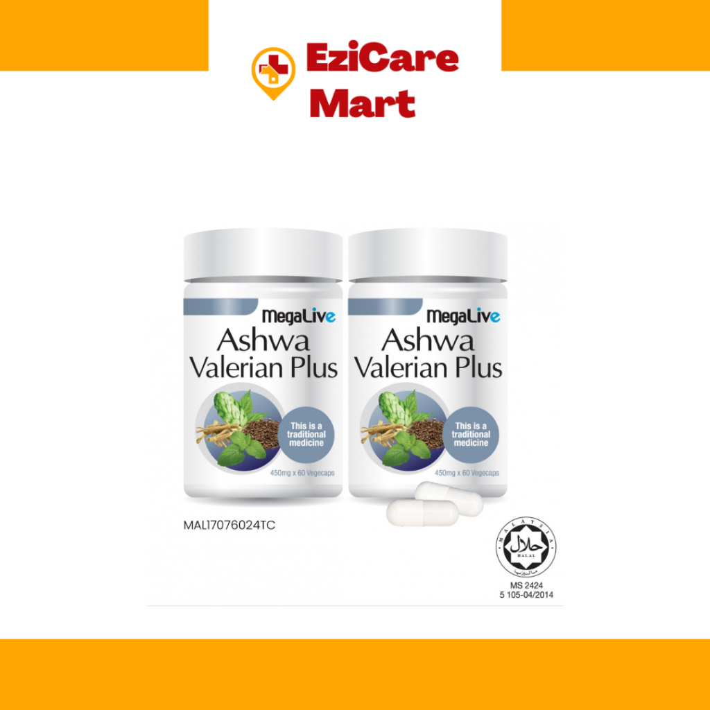 Megalive Ashwa Valerian Plus Vegecaps- insomnia, sleep disturbances ...