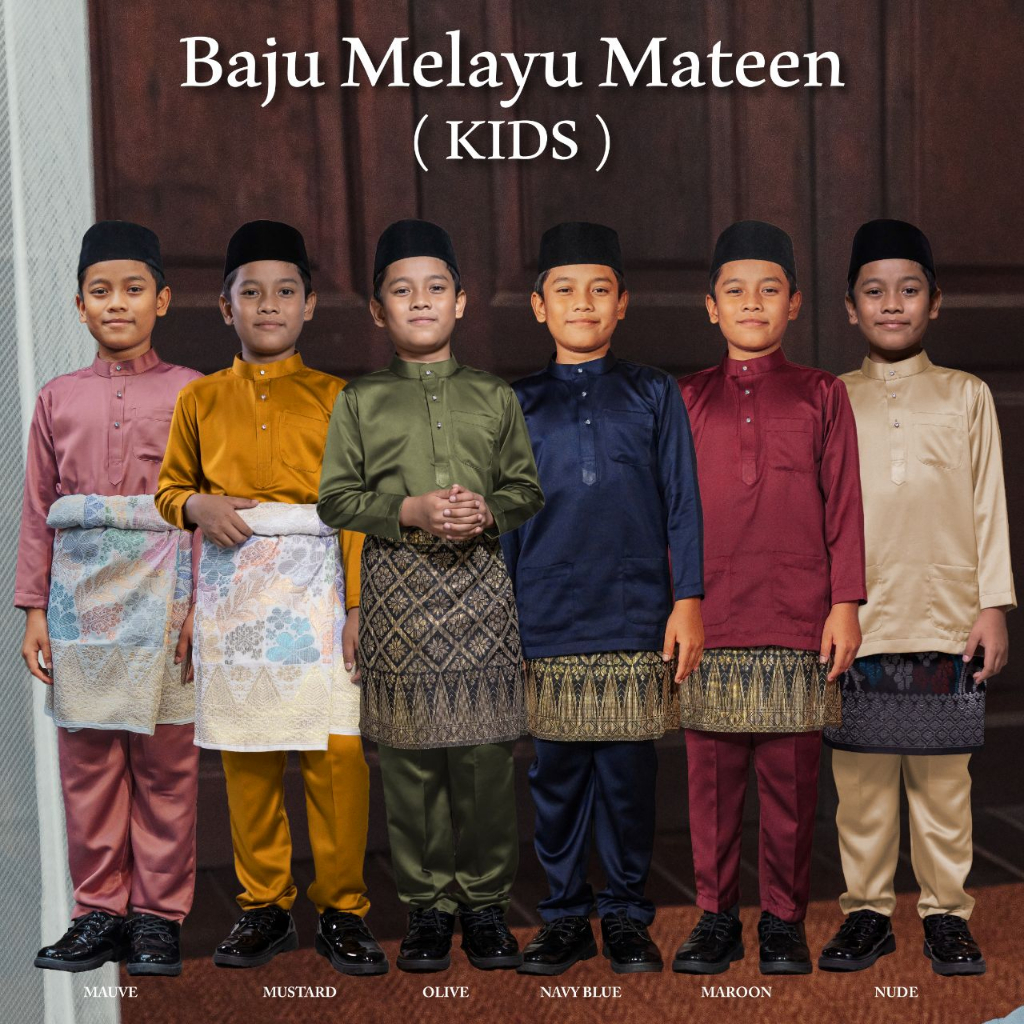 Baju Melayu Mateen Kids by Haurabelle Baju Raya 2023 | Shopee Malaysia