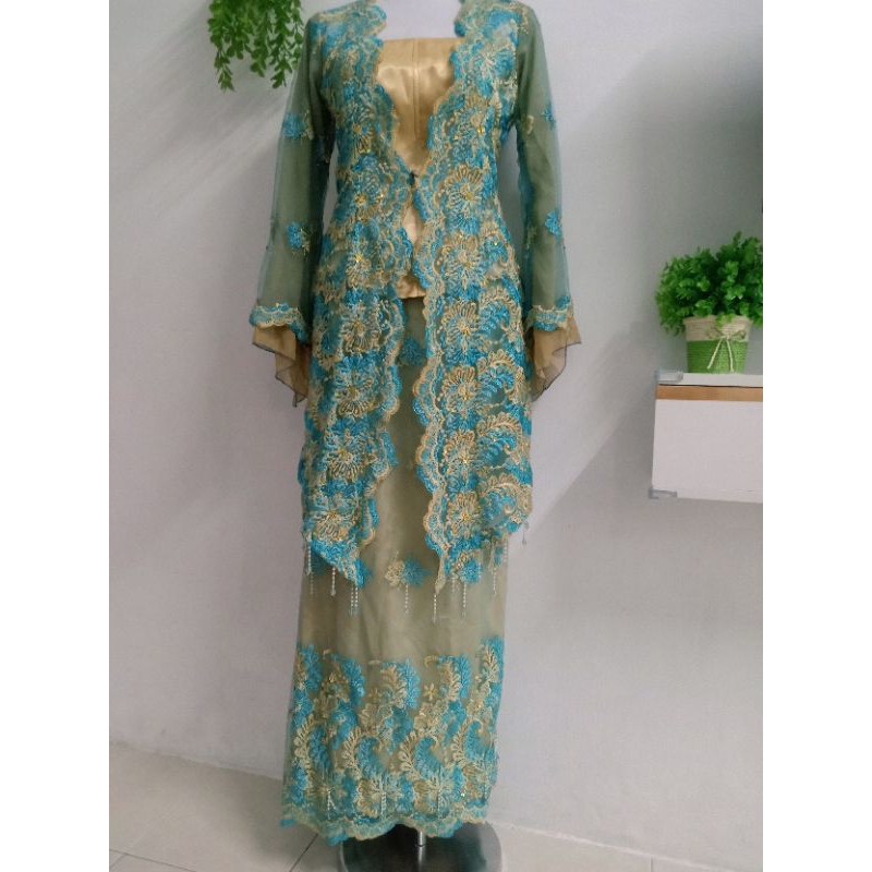 baju tunang dan sanding preloved biru/gold( free saiz) | Shopee Malaysia