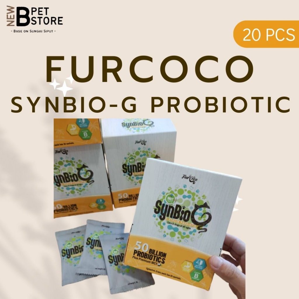 FURCOCO SYNBIO-G PET PROBIOTIC FOR CATS & DOGS (1 BOX- 20 PCS) INCREASE ...