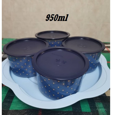 Tupperware One Touch 950ml Royal Blue Raya Gift Set | Shopee Malaysia